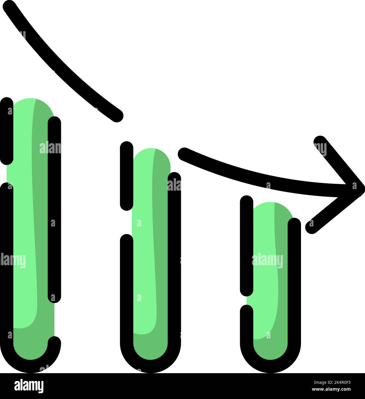 Banking profit decrease, illustration, vector on a white background Stock Vector Image & Art - Alamy