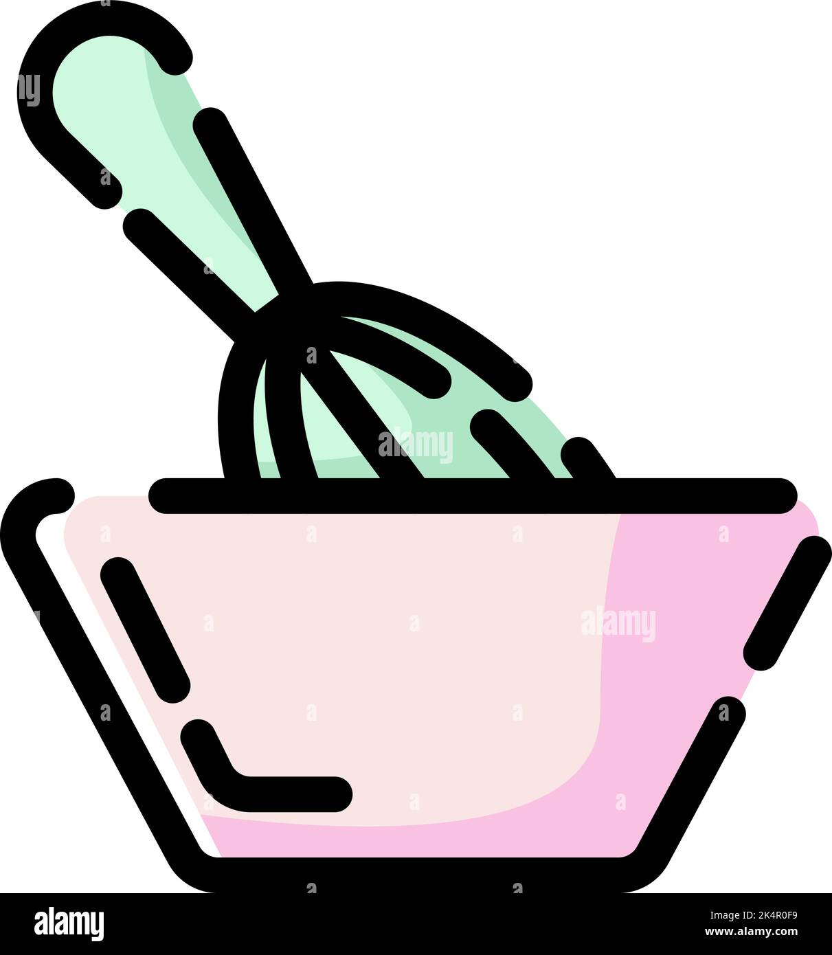 Bakery whisk, illustration, vector on a white background Stock Vector ...