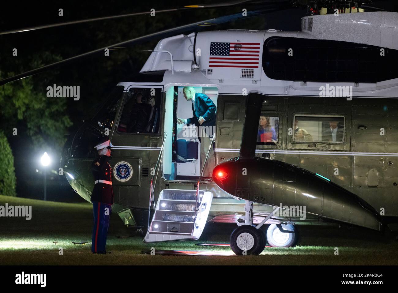 US President Joe Biden returns to the White House from a visit to ...