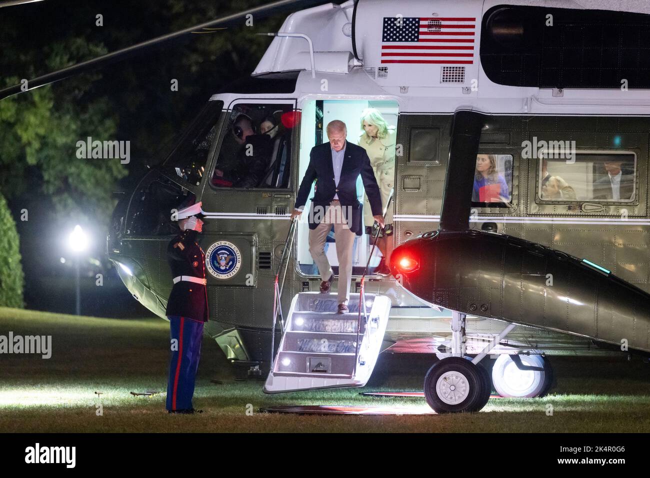 US President Joe Biden returns to the White House from a visit to ...