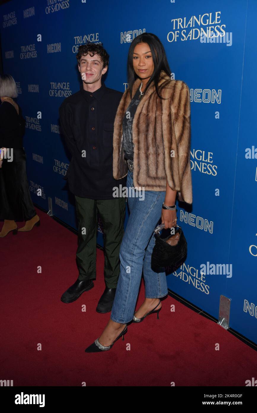 New York, USA. 03rd Oct, 2022. Ben Levi Ross and Sekai Abeni attend the ...