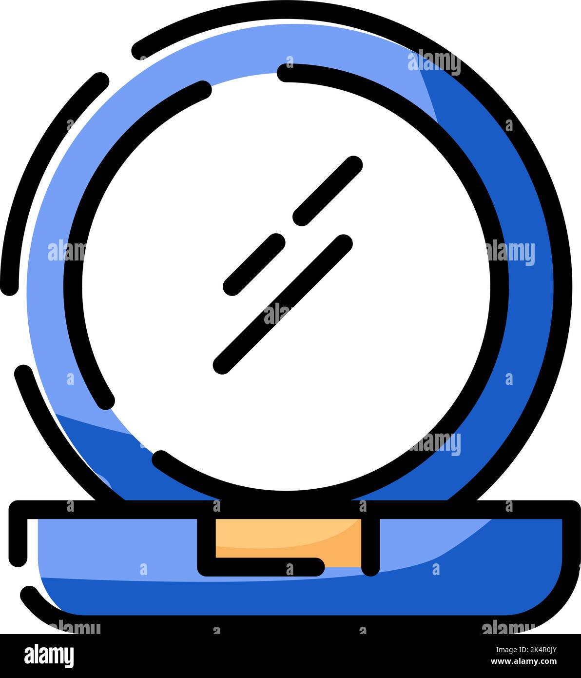 Cosmetic bronze powder, illustration, vector on a white background ...