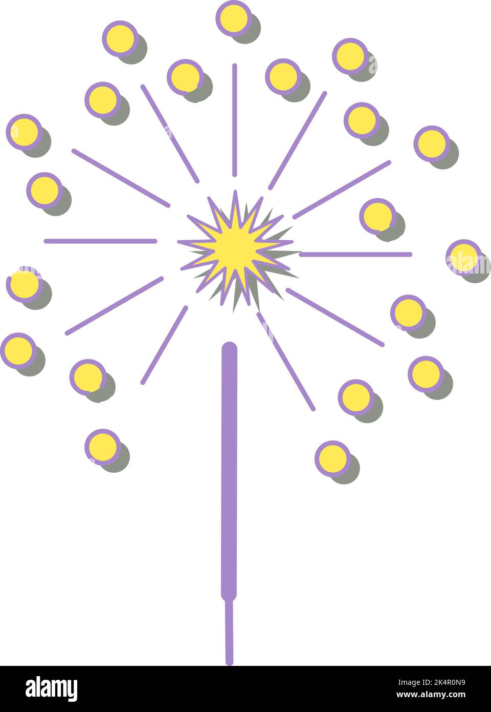 Sparkler bengal fire on Stock Vector Images - Alamy