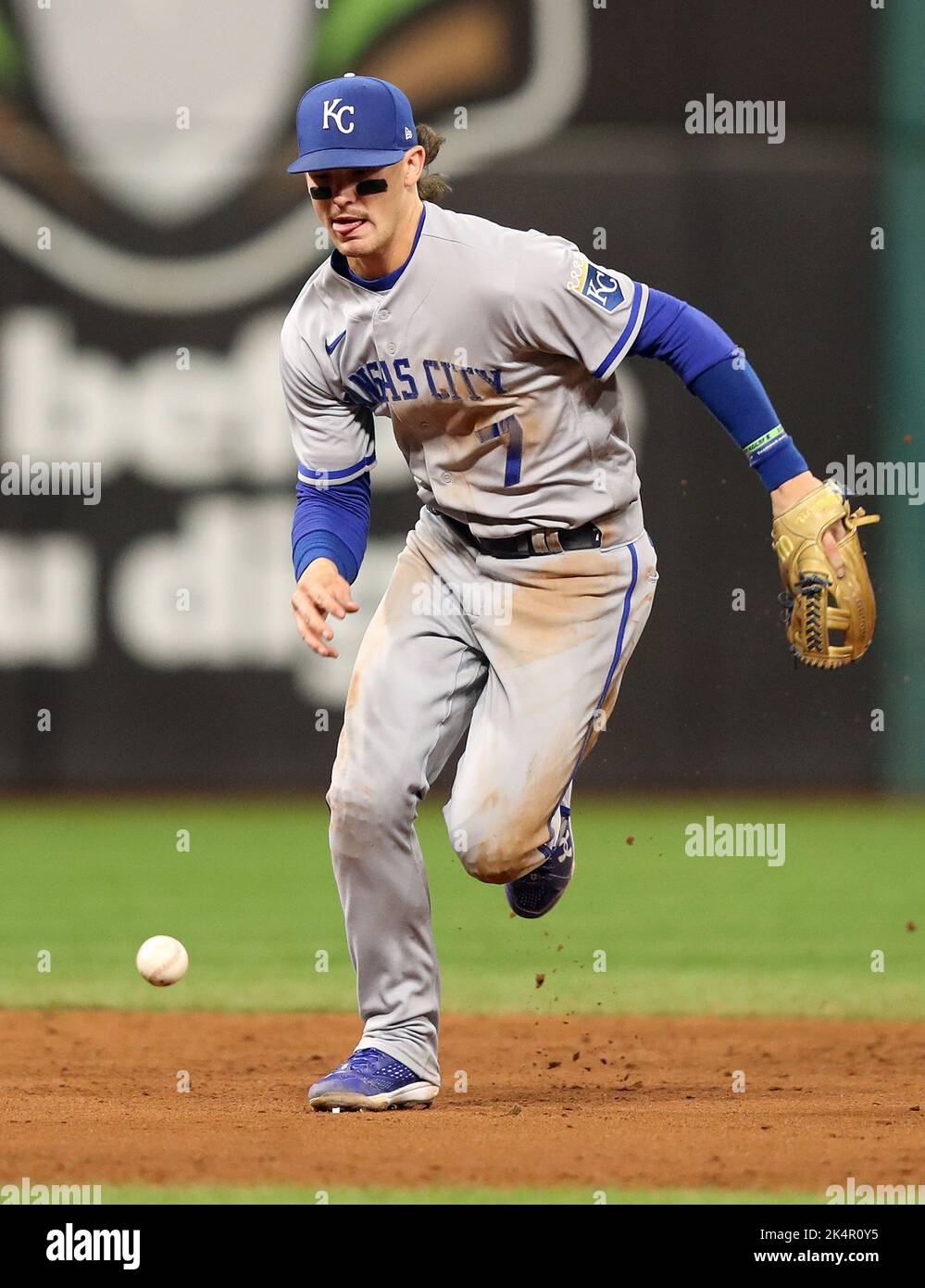 Cleveland, United States. 03rd Oct, 2022. Kansas City Royals Bobby Witt ...