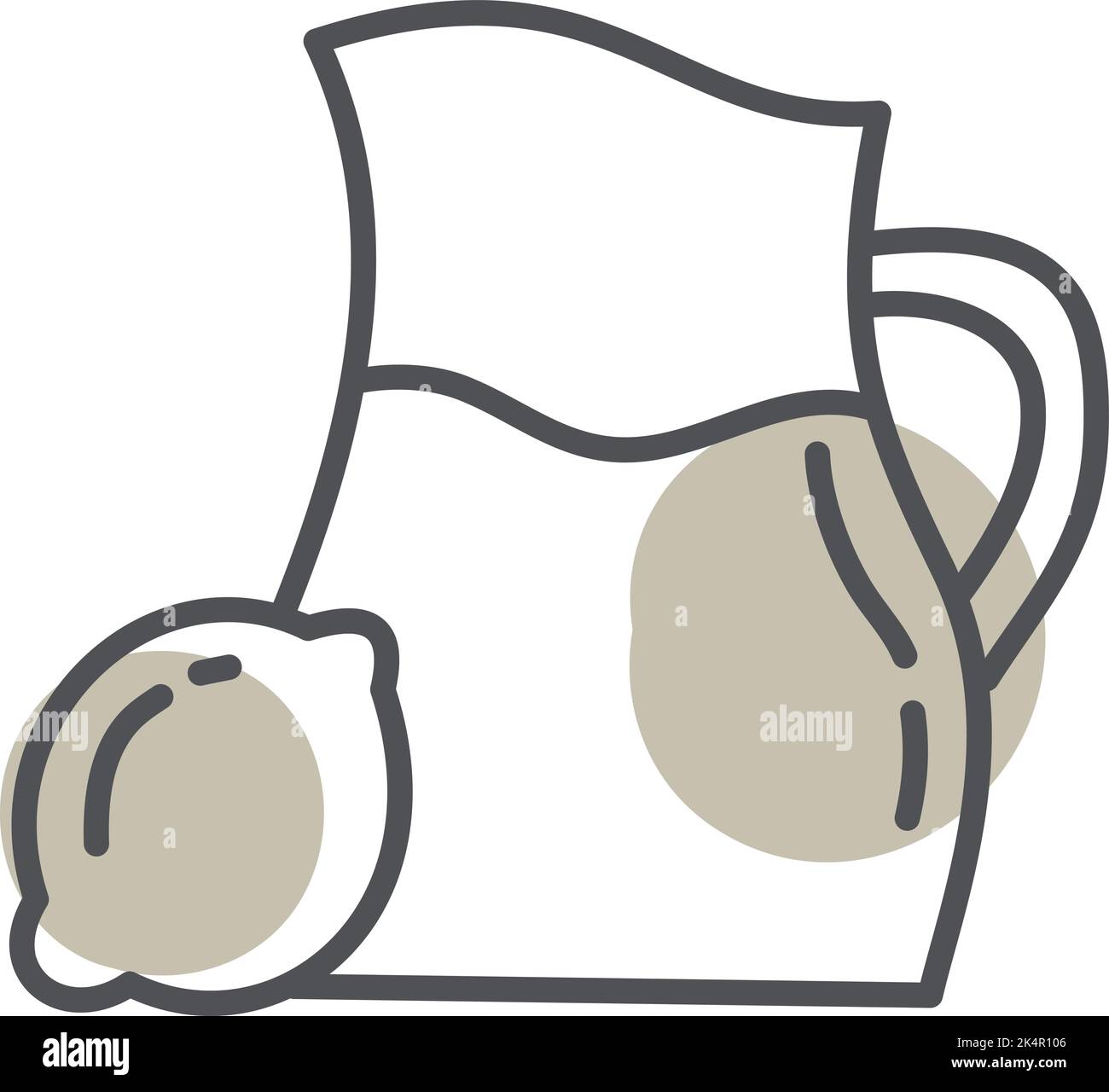 Lemonade in glass jug, illustration, vector on a white background Stock ...