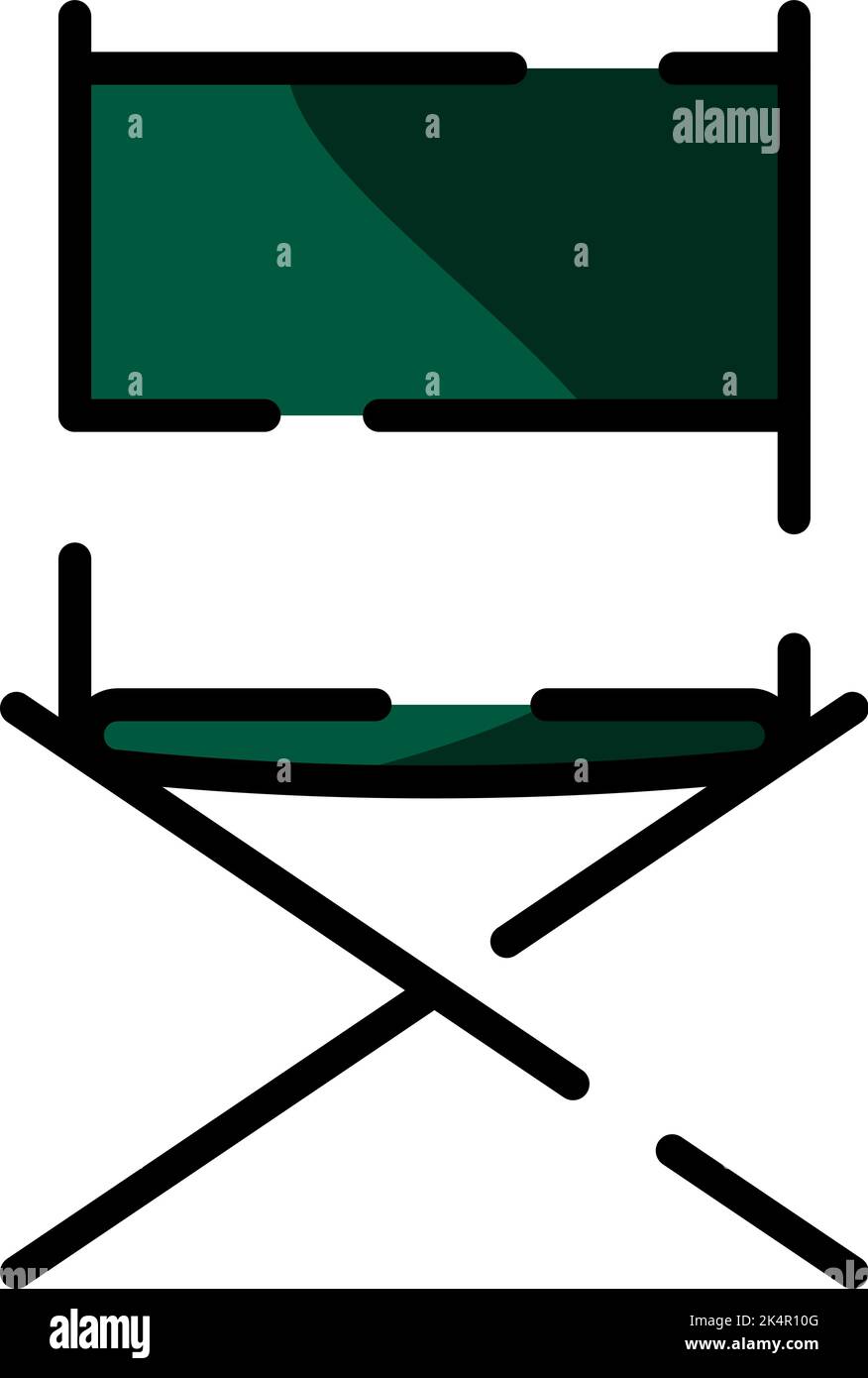 Camping chair, illustration, vector on a white background Stock Vector ...