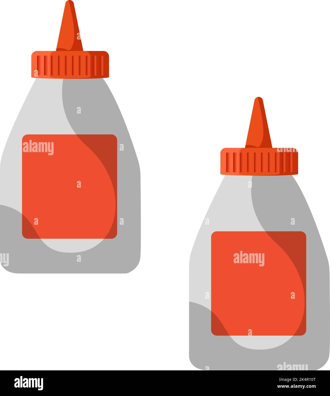 Two super glues, illustration, vector on a white background Stock ...