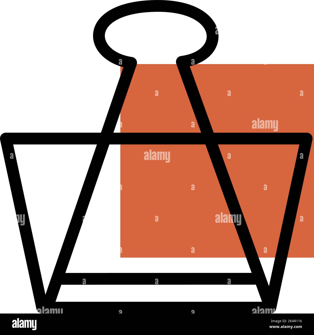 Digital paper clip, illustration, vector on a white background Stock ...