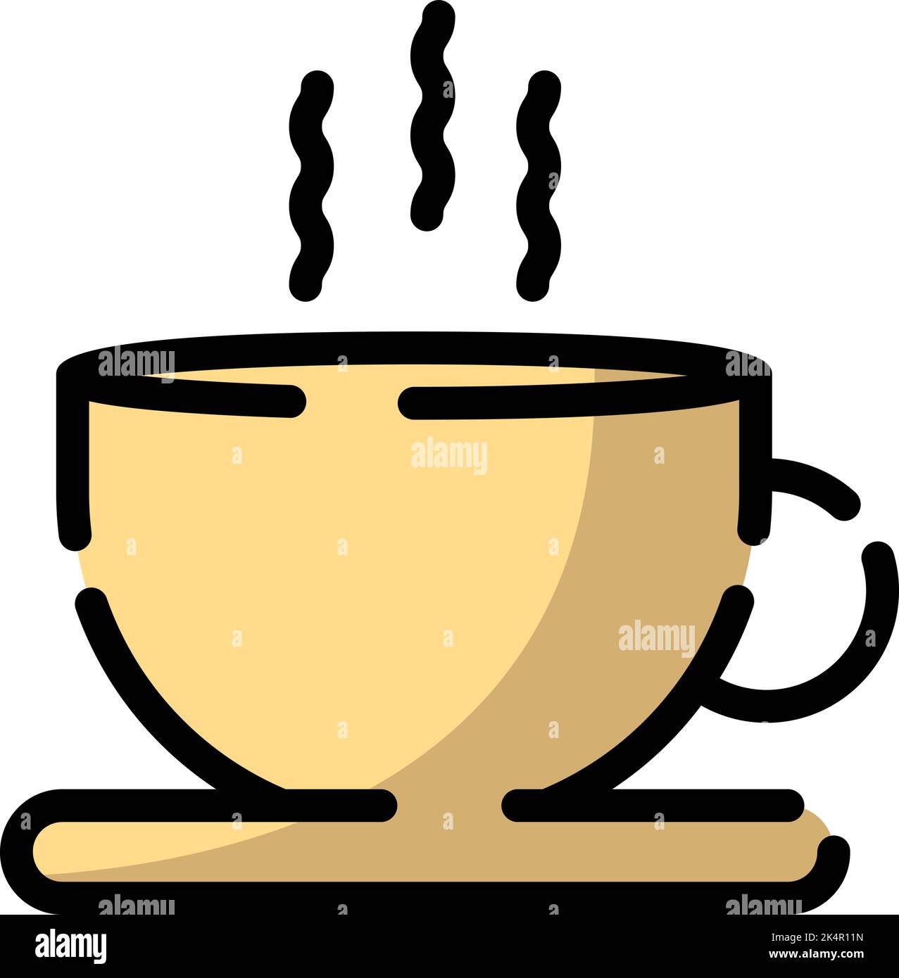 Hot cup of tea, illustration, vector on a white background Stock Vector ...