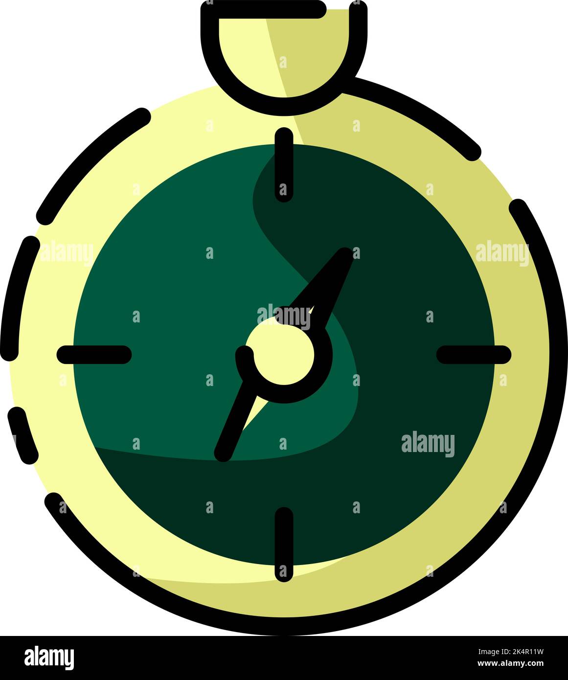 Camping compass, illustration, vector on a white background Stock ...