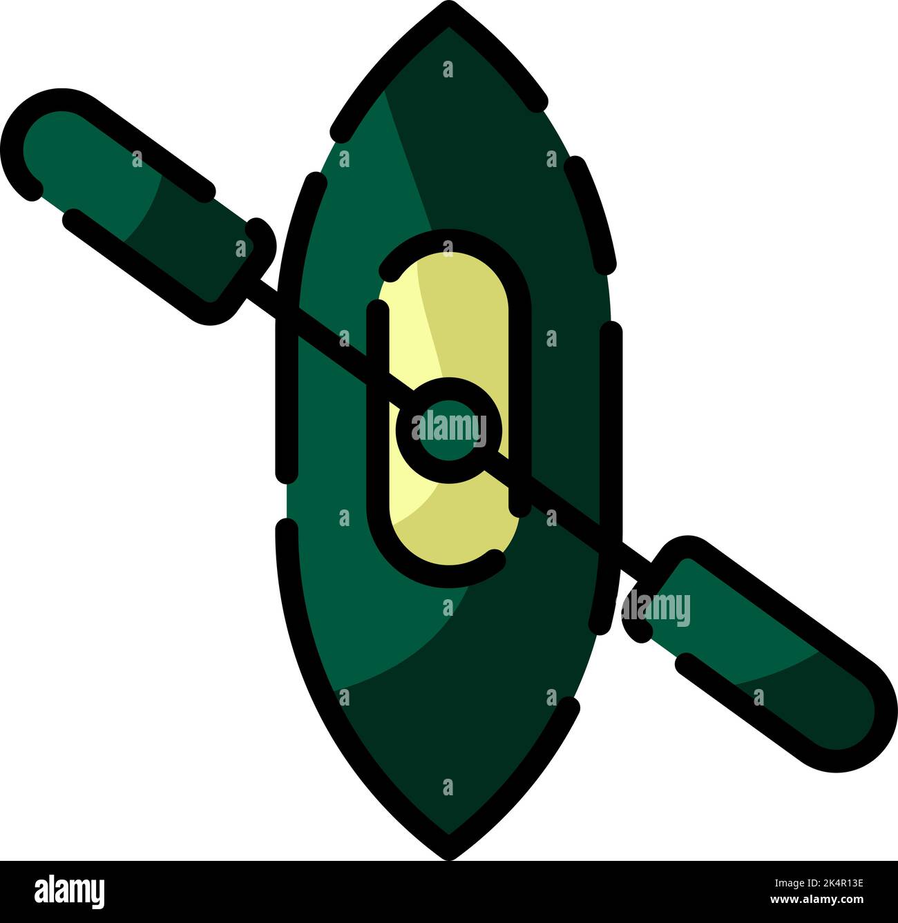 Camping canoe , illustration, vector on a white background Stock Vector ...