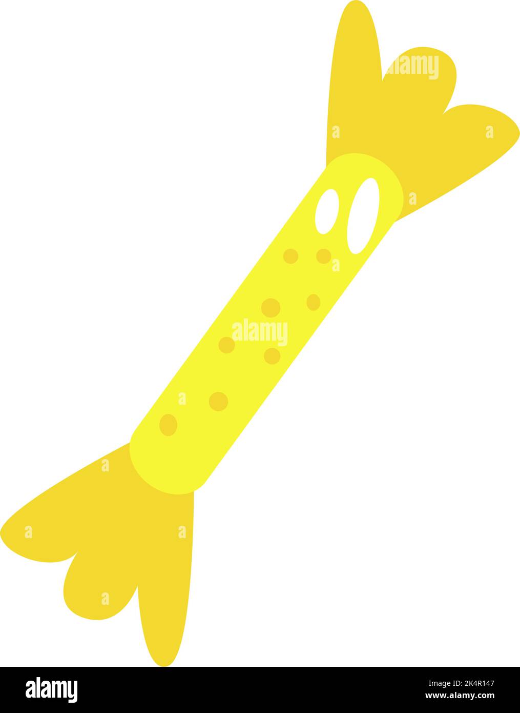 Yellow sour candy, illustration, vector on a white background Stock ...