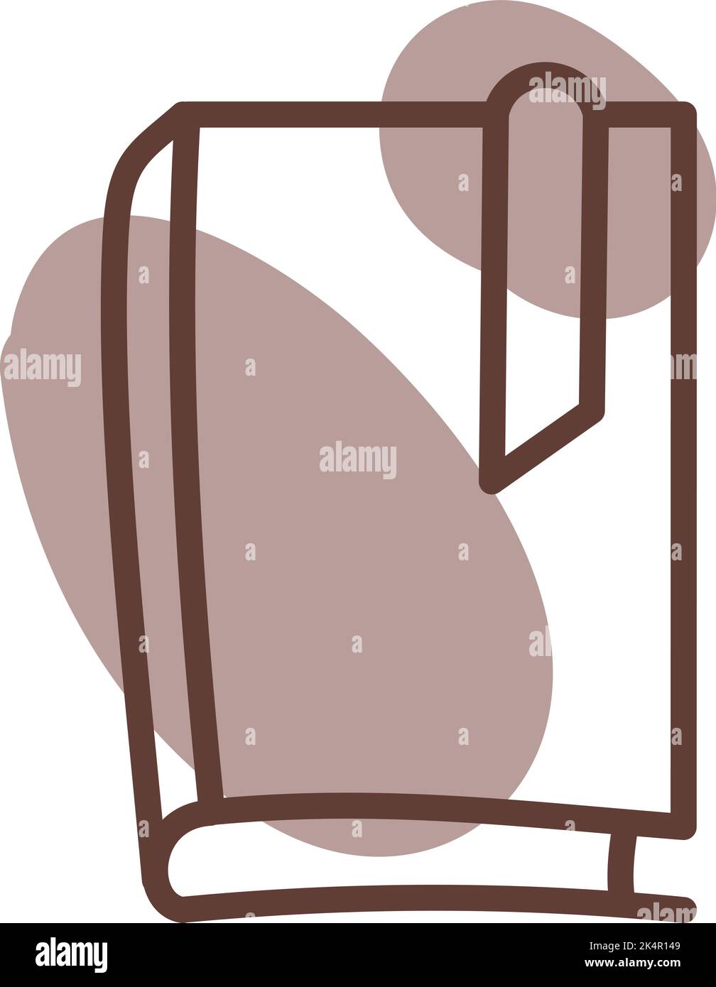 Book with page marker, illustration, vector on a white background Stock ...