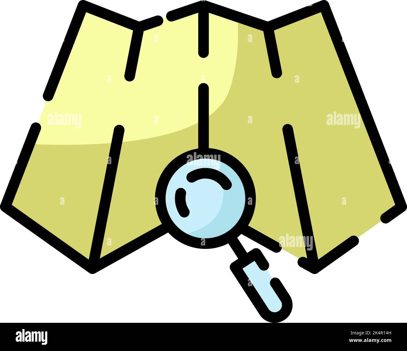 Camping map, illustration, vector on a white background Stock Vector ...