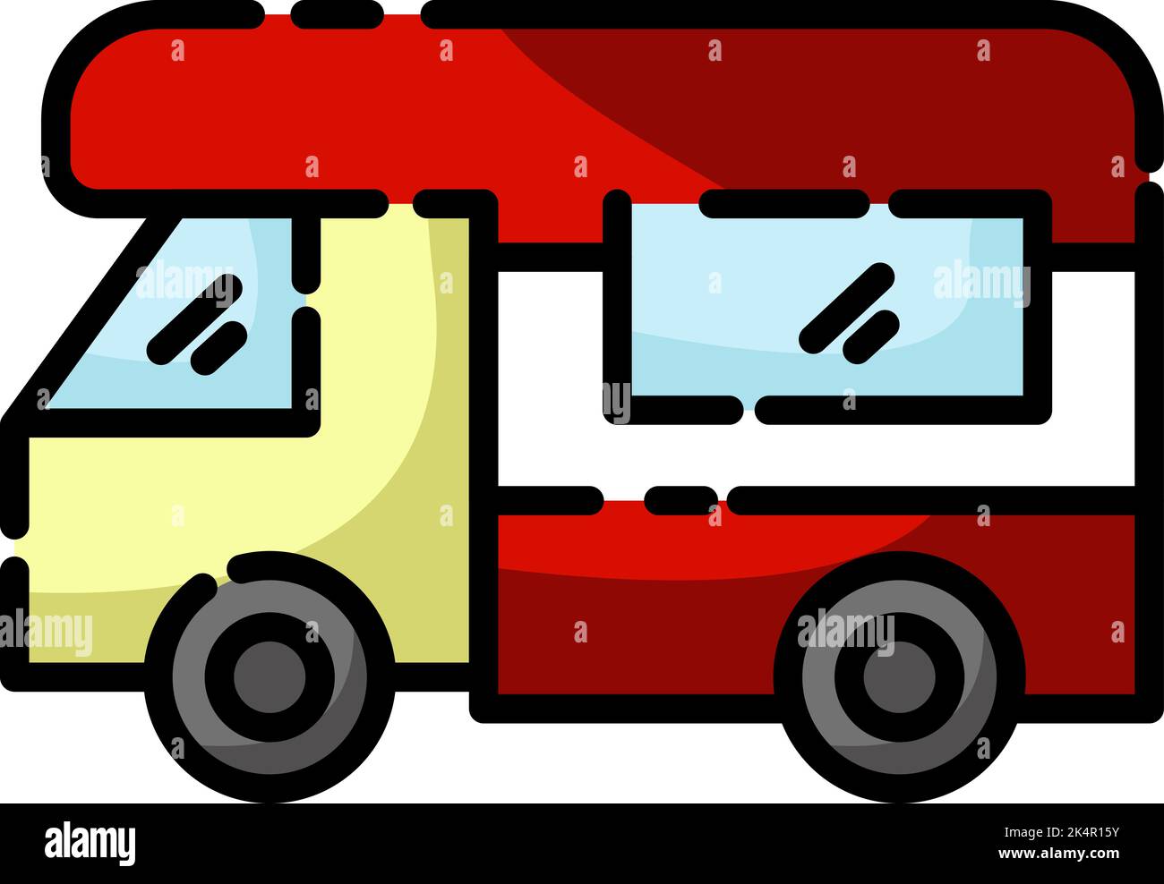 Camping family caravan car icon Cut Out Stock Images & Pictures - Alamy