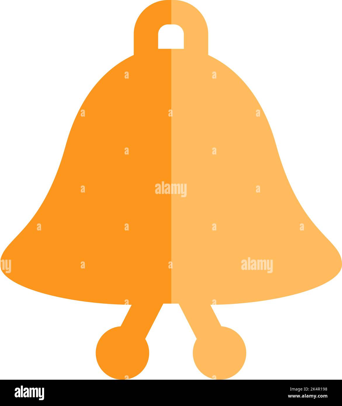 School bell, illustration, vector on a white background Stock Vector ...