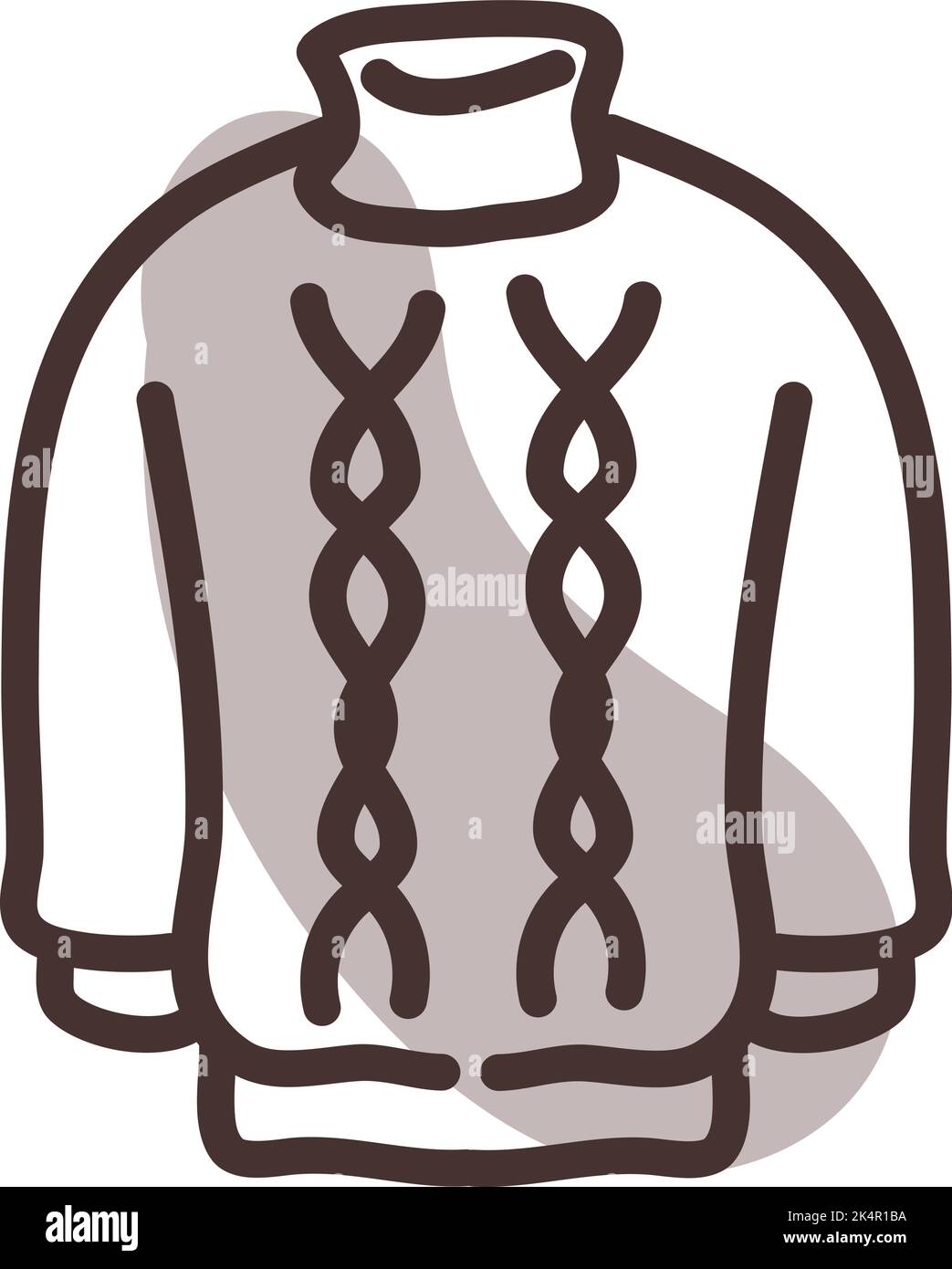 Brown old jumper , illustration, vector on a white background Stock ...