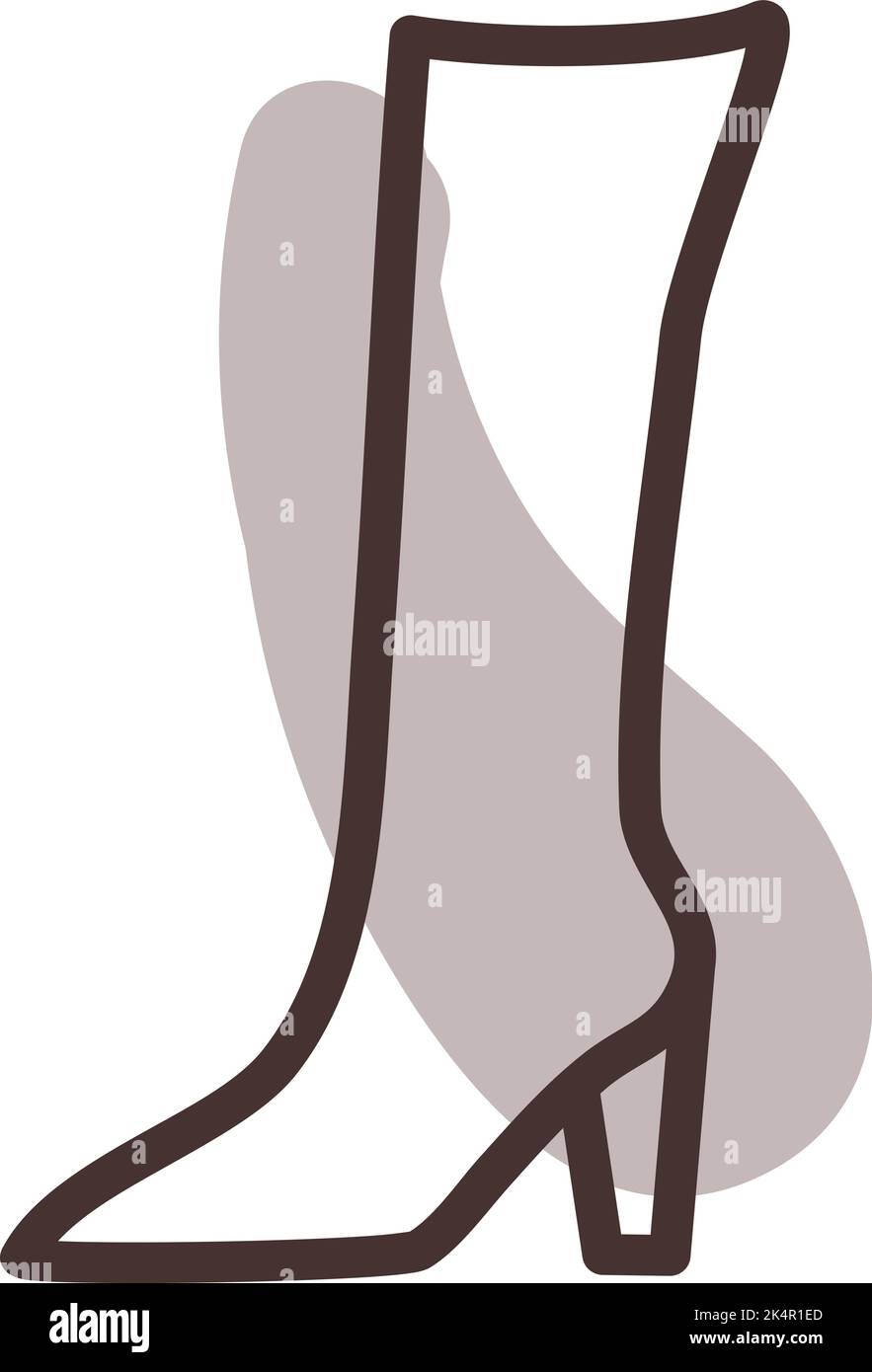 Brown leather boots , illustration, vector on a white background Stock ...