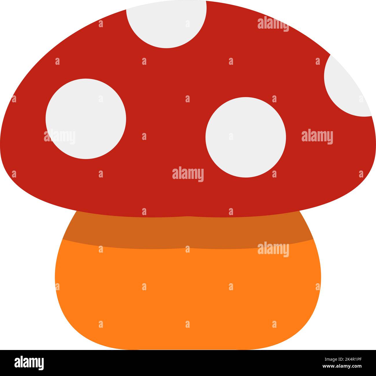Red mushroom, illustration, vector on a white background Stock Vector ...