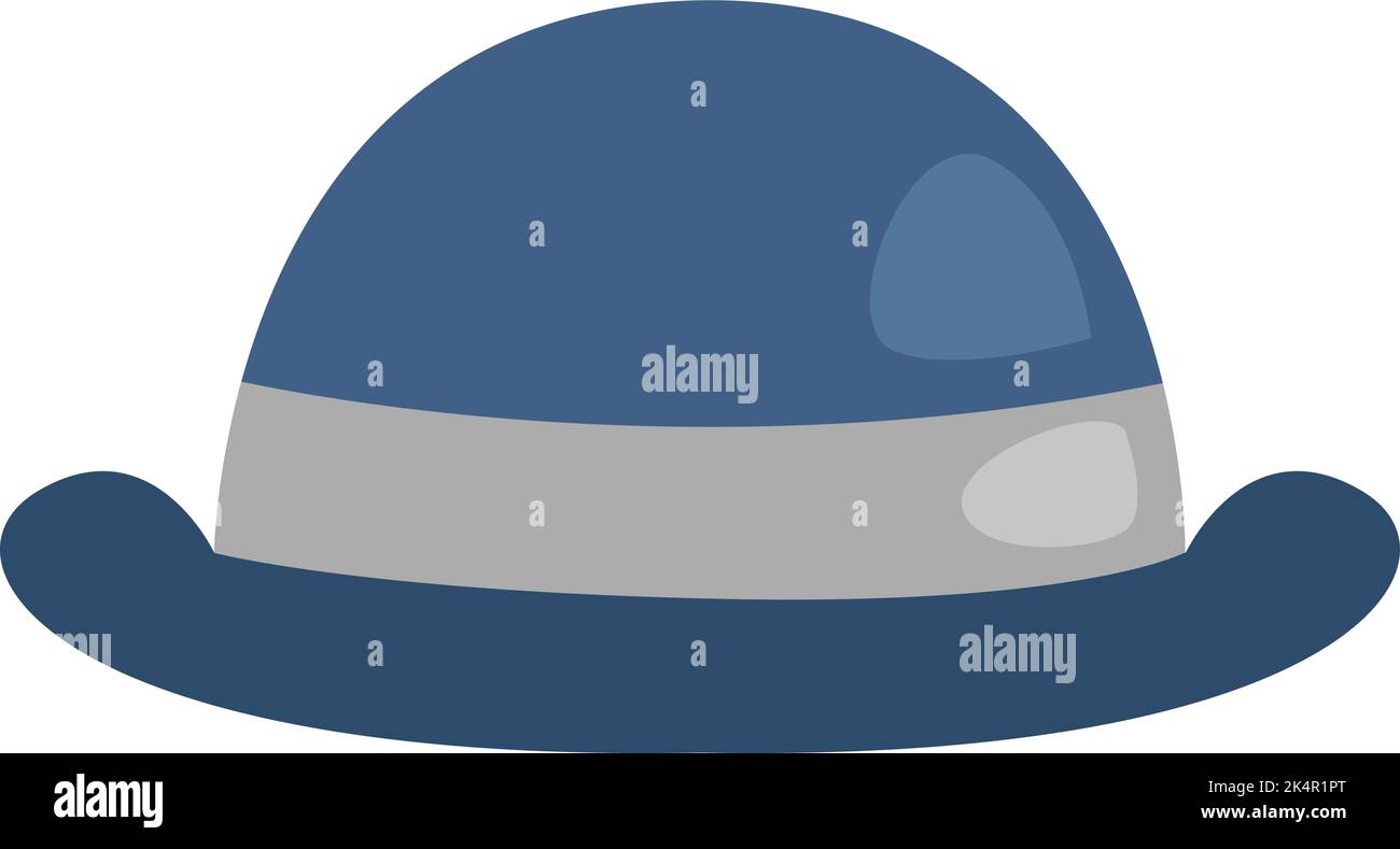 Blue fathers hat, illustration, vector on a white background Stock ...