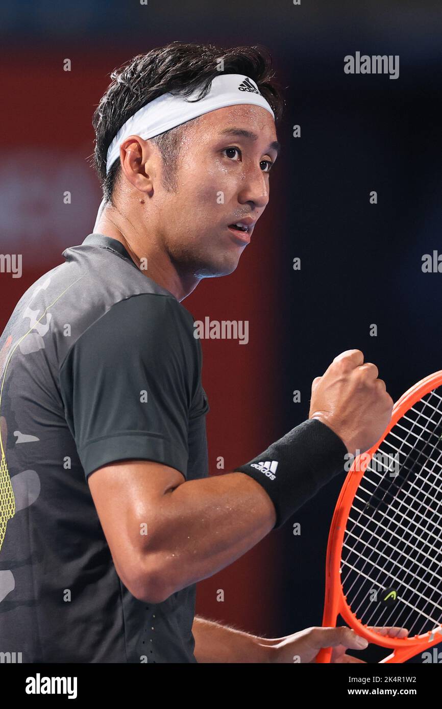 Ariake Colosseum, Tokyo, Japan. 3rd Oct, 2022. Yasutaka Uchiyama (JPN), OCTOBER 3, 2022 - Tennis ...