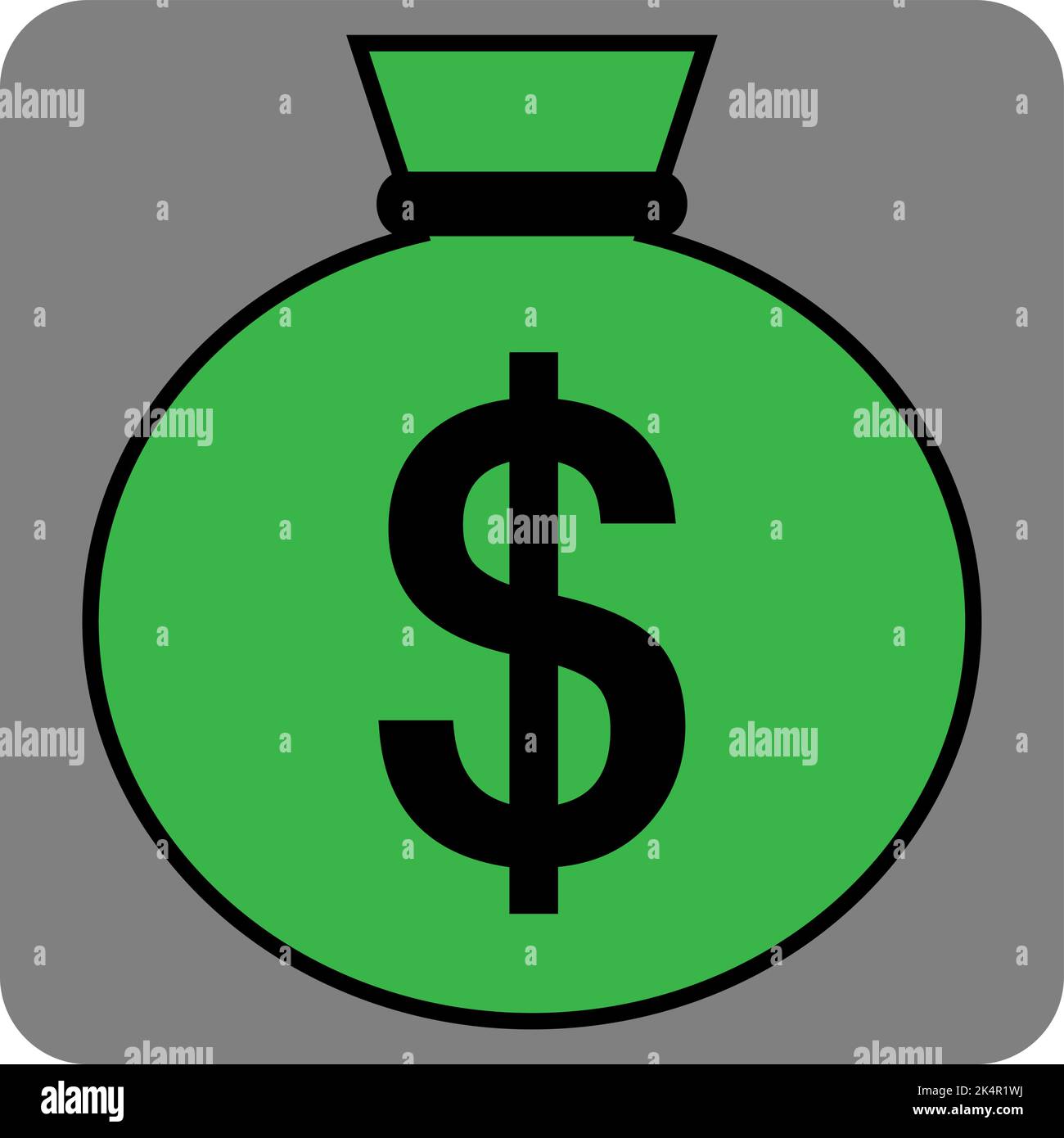 Finance money bag, illustration, vector on a white background Stock ...