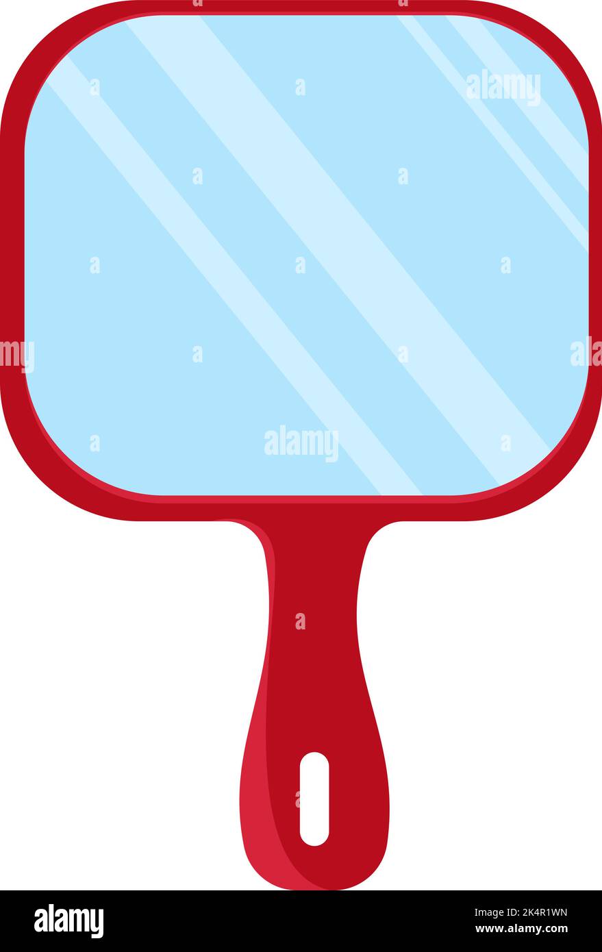 Red hand mirorr, illustration, vector on a white background Stock ...
