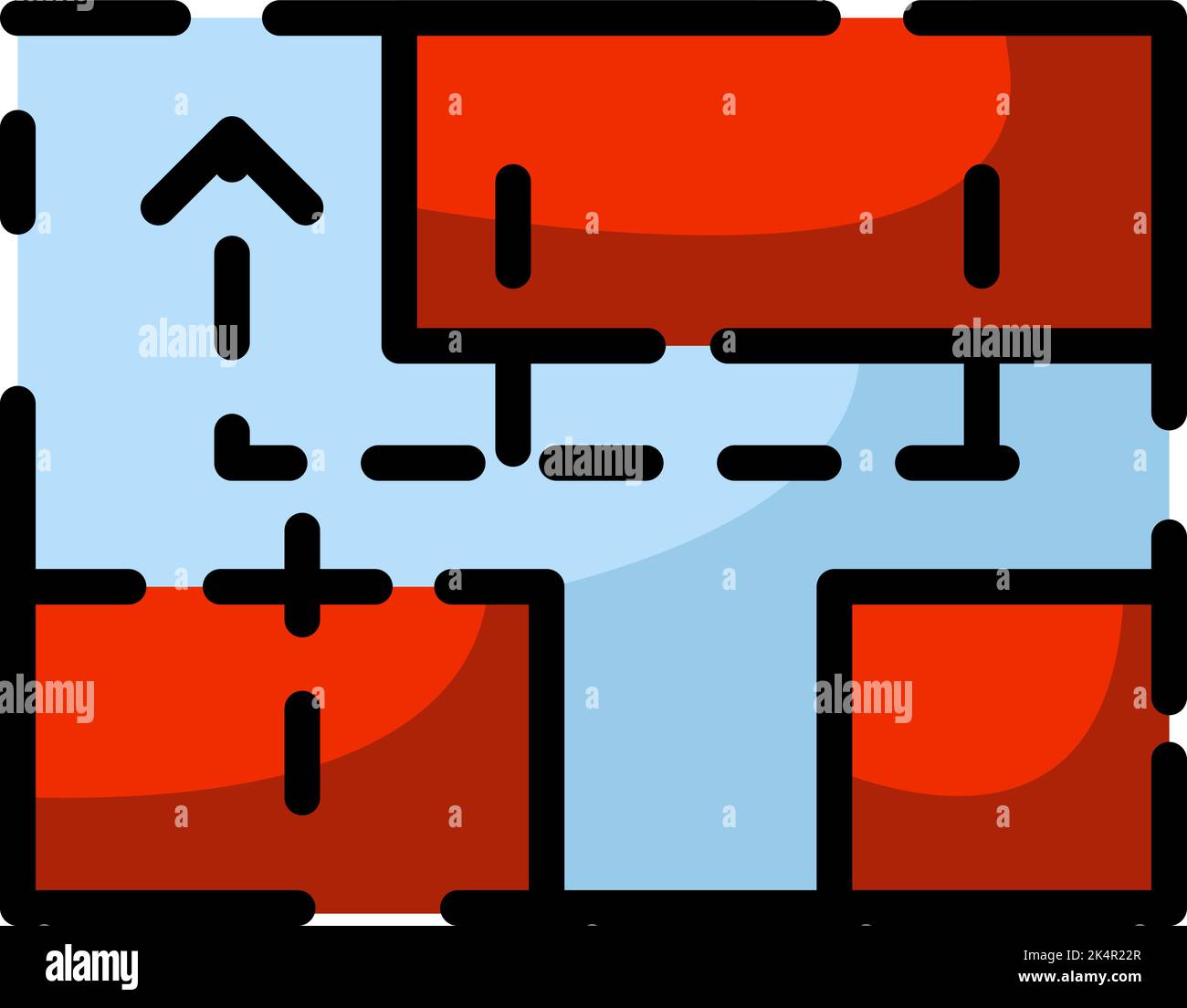 Firefighter emergency map, illustration, vector on a white background ...