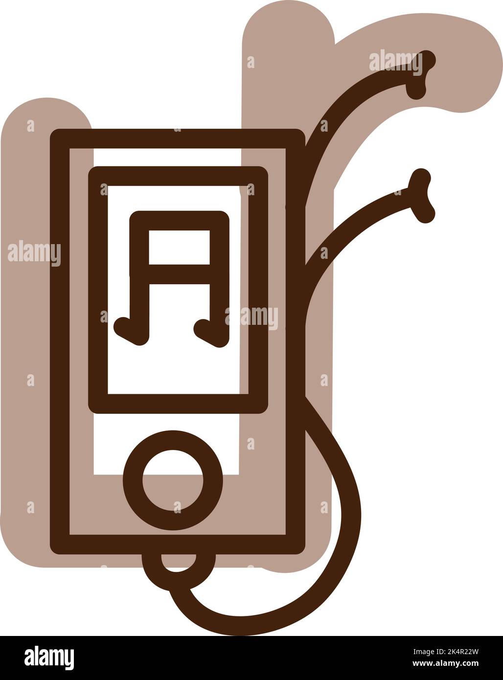 Listening music hobby, illustration, vector on a white background Stock ...