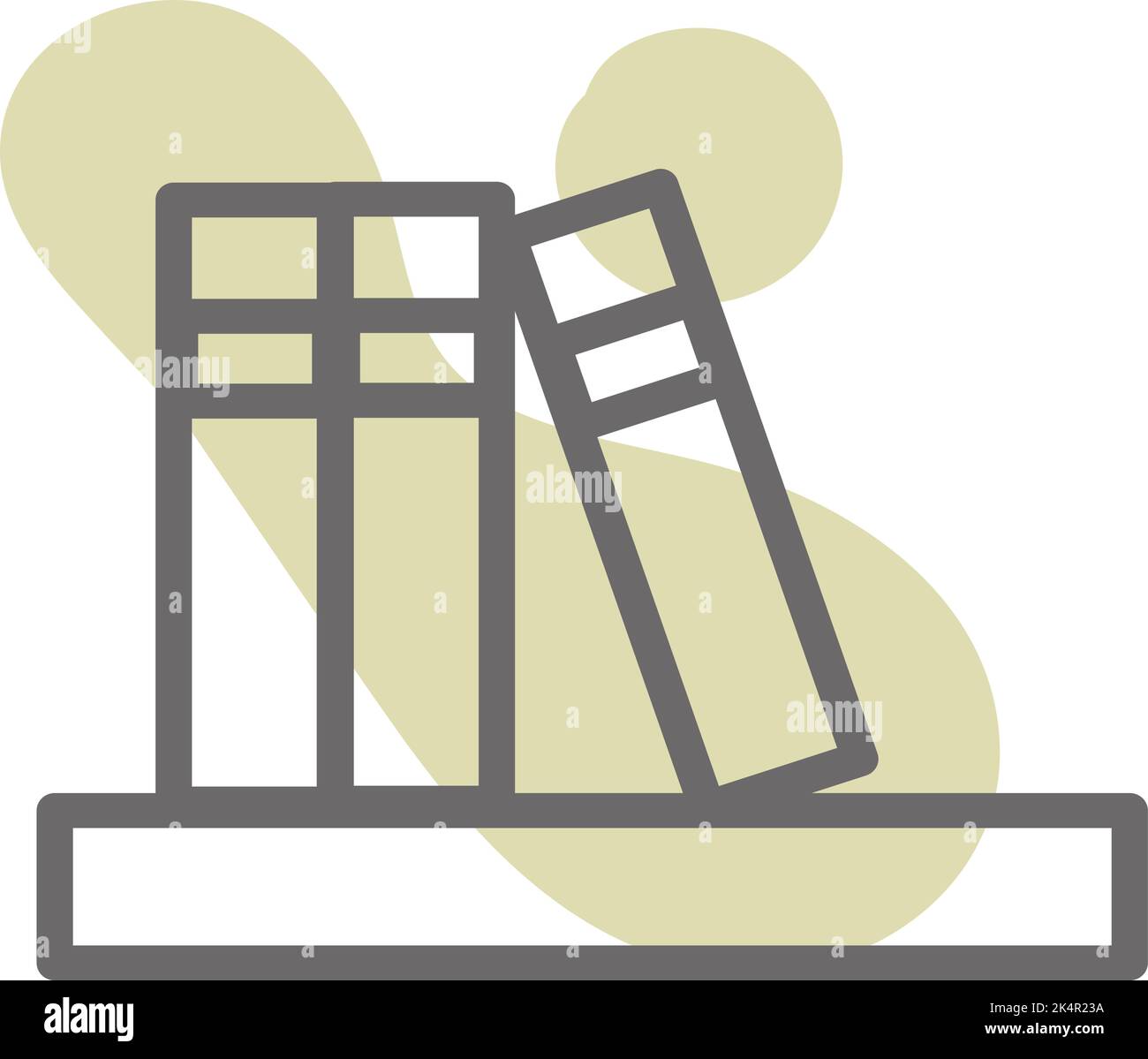 Books on library desk Stock Vector Images - Alamy