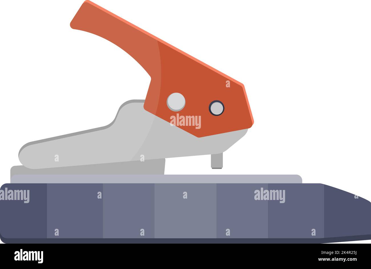 Office hole puncher, illustration, vector on a white background Stock ...