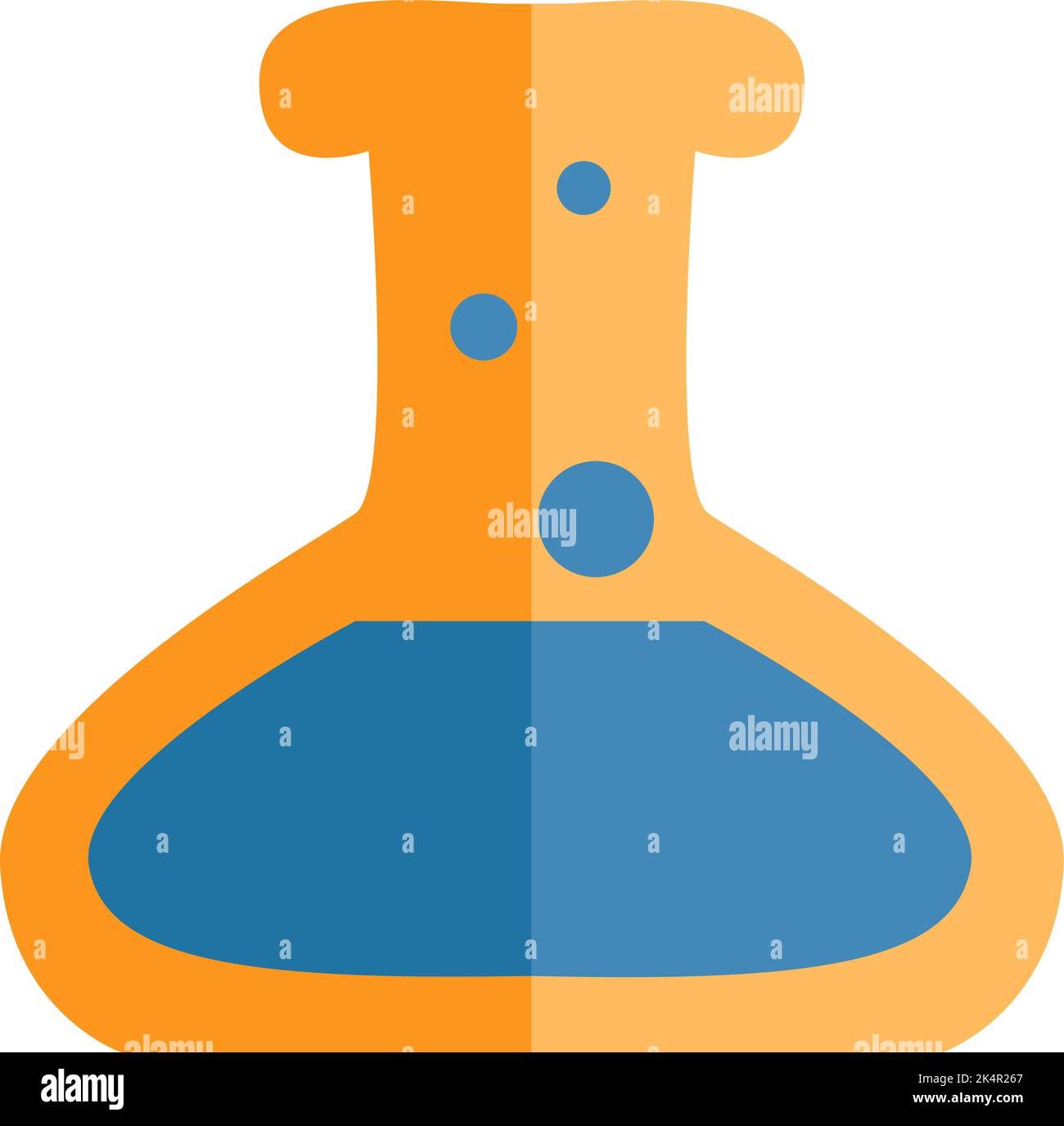 School chemistry class, illustration, vector on a white background ...
