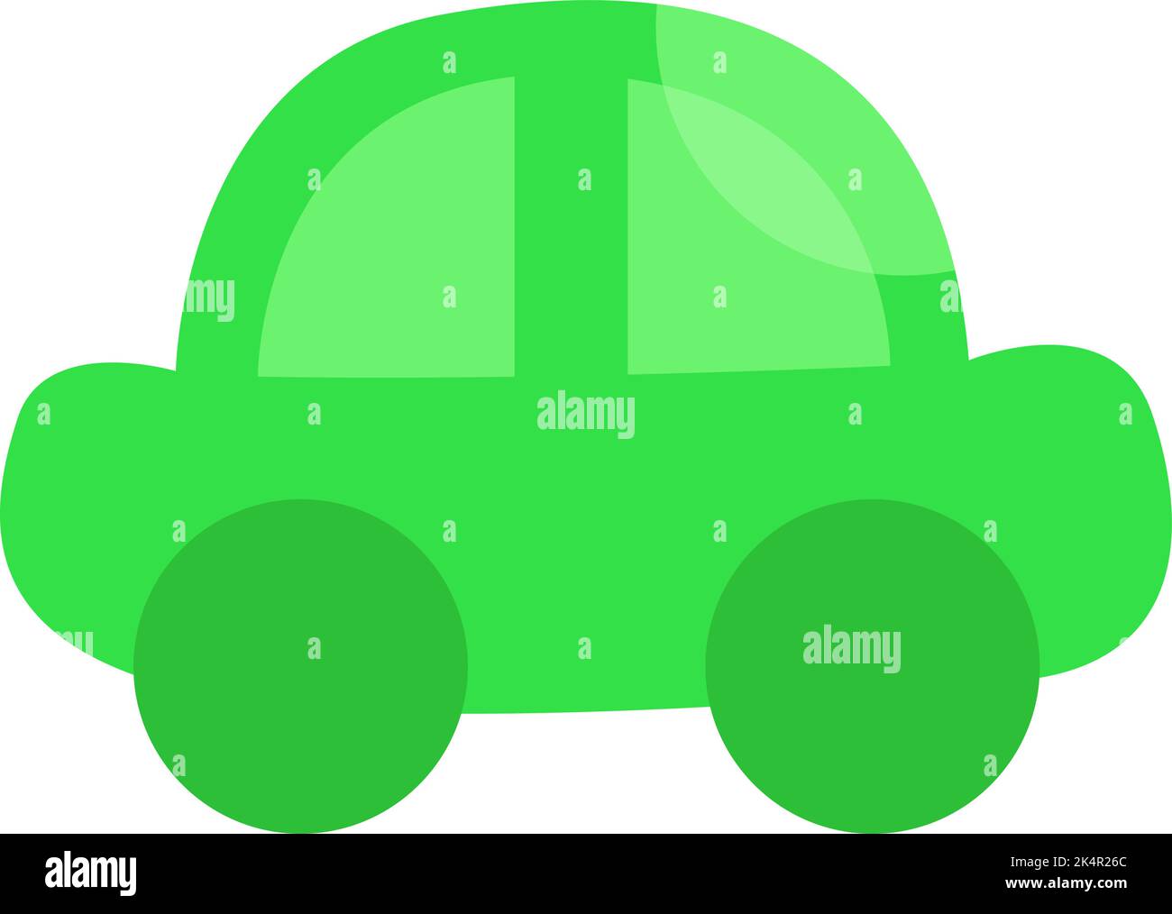 Green car, illustration, vector on a white background Stock Vector ...