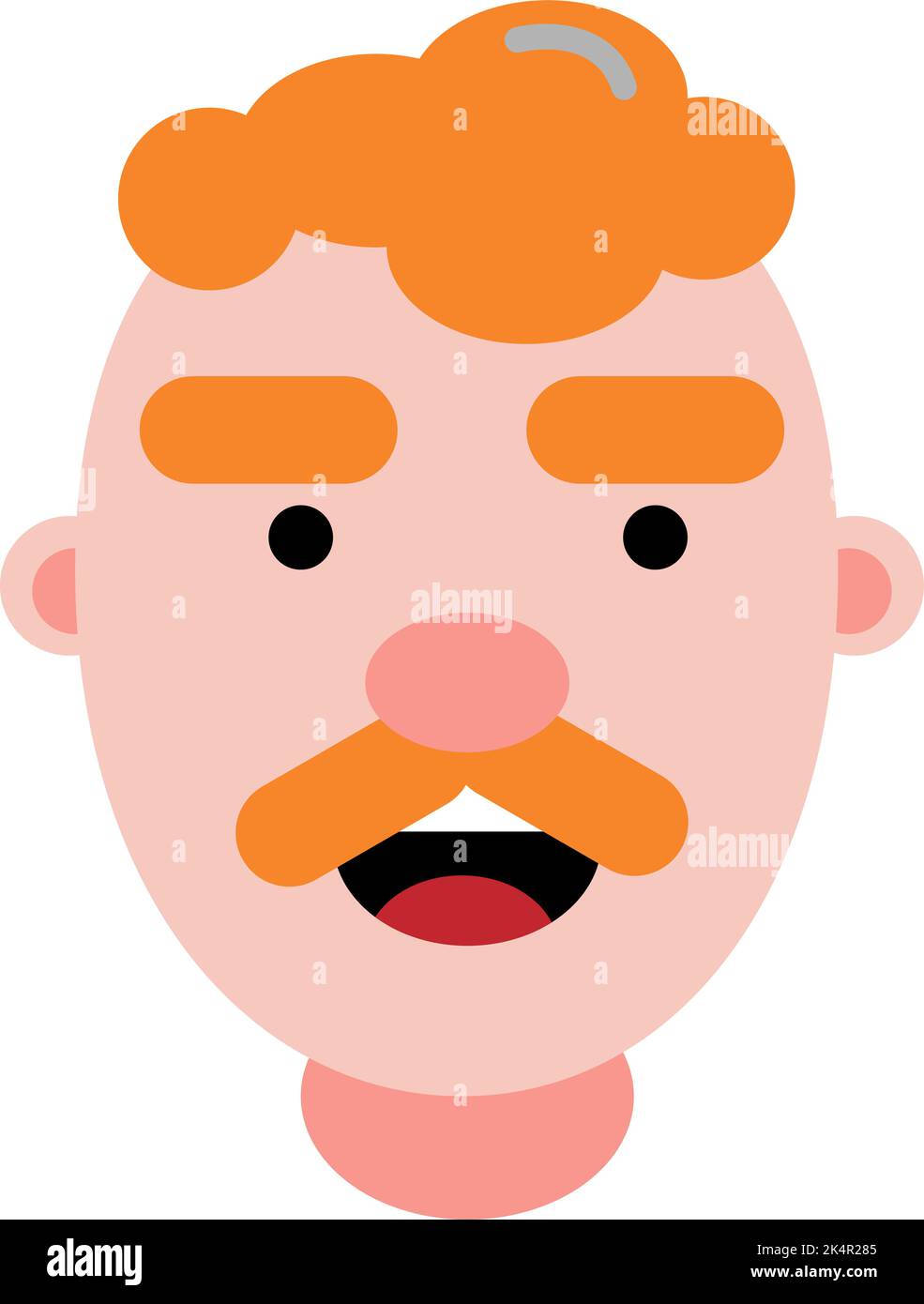 Ginger haired man, illustration, vector on a white background Stock ...
