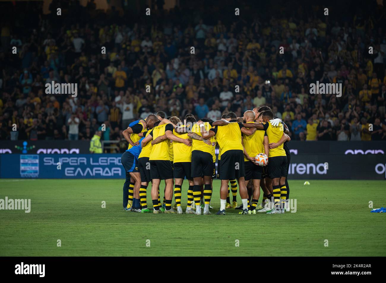 Athens, Lombardy, Greece. 3rd Oct, 2022. AEK ATHENS FC just before the ...