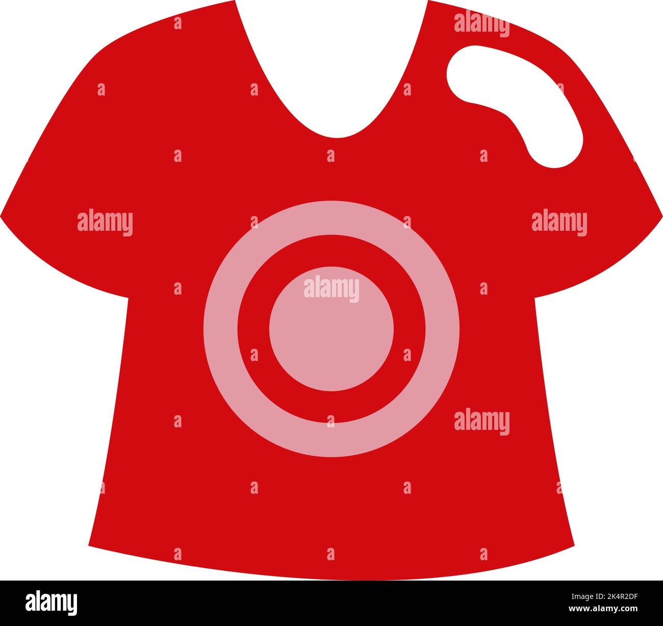 Stylish red shirt, illustration, vector on a white background Stock ...