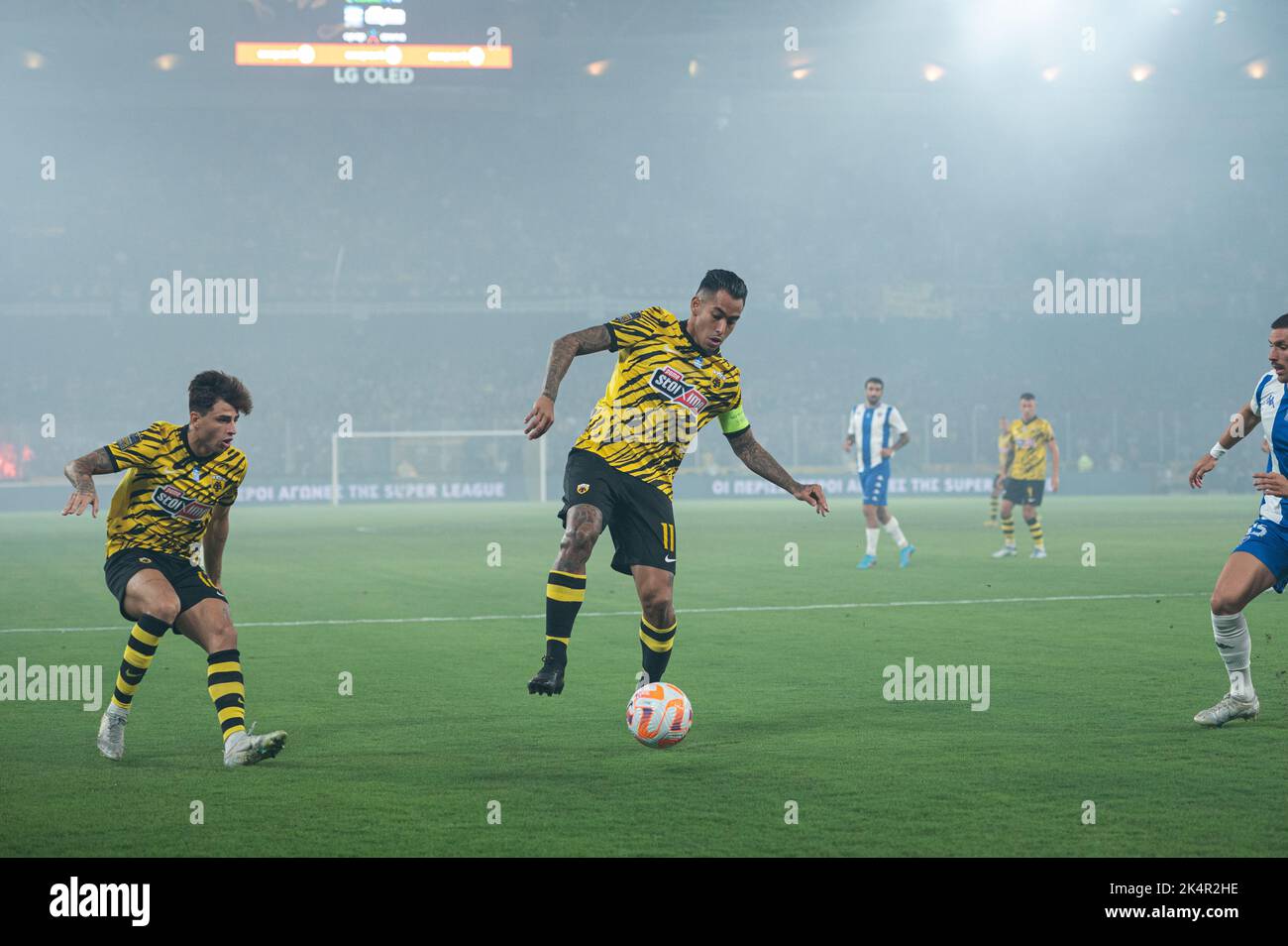 Athens, Lombardy, Greece. 3rd Oct, 2022. 11 SERGIO ARAUJO of AEK ATHENS ...