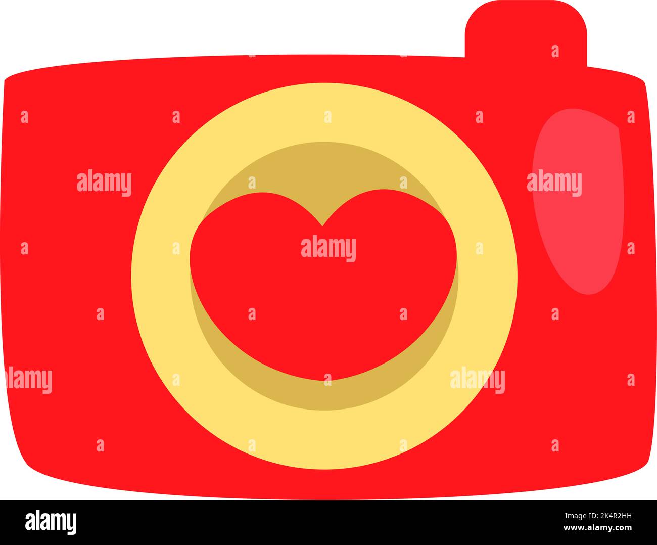 Love camera, illustration, vector on a white background Stock Vector ...
