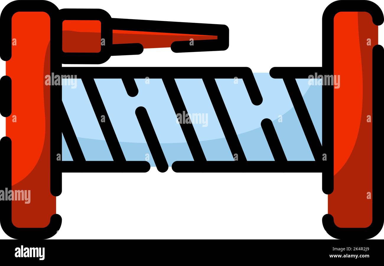 Firefighter hose pipe reel , illustration, vector on a white background ...