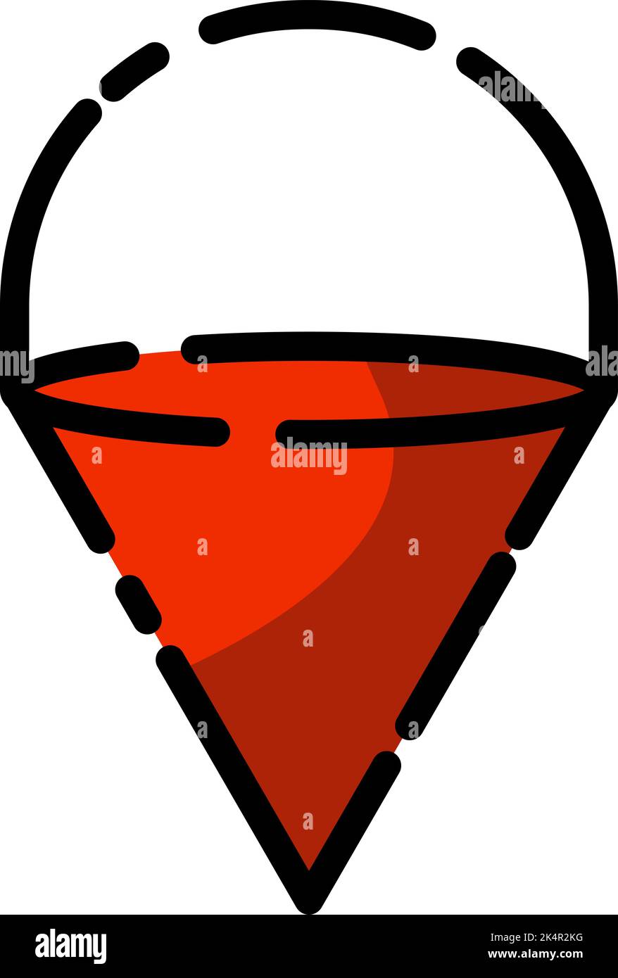 Firefighter cone, illustration, vector on a white background Stock ...