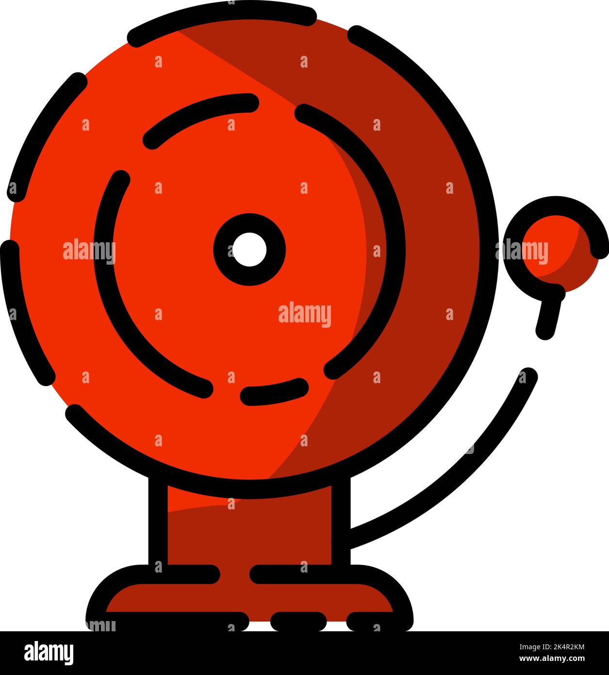 Firefighter alarm, illustration, vector on a white background Stock ...