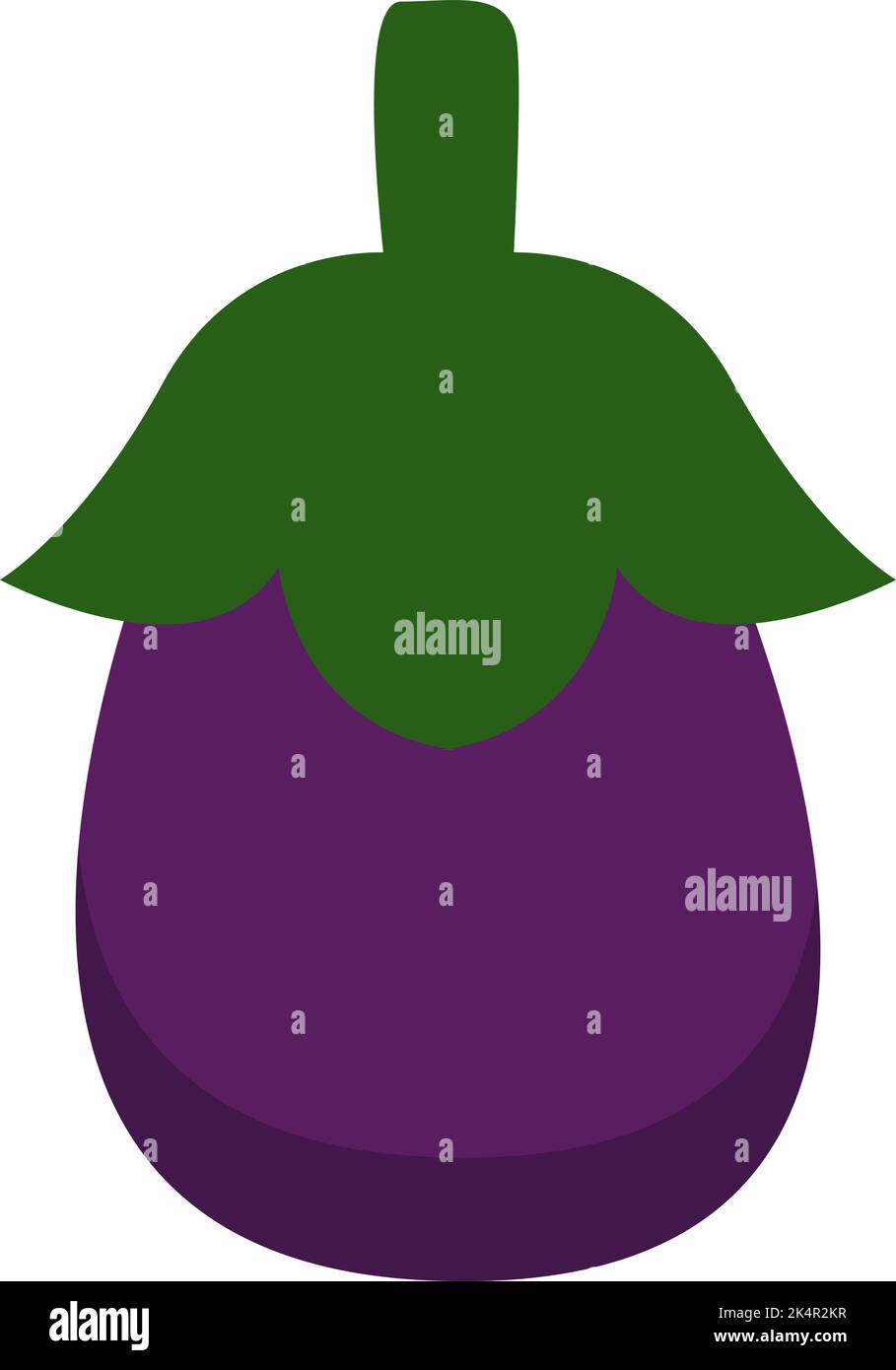 Purple eggplant, illustration, vector on a white background Stock ...