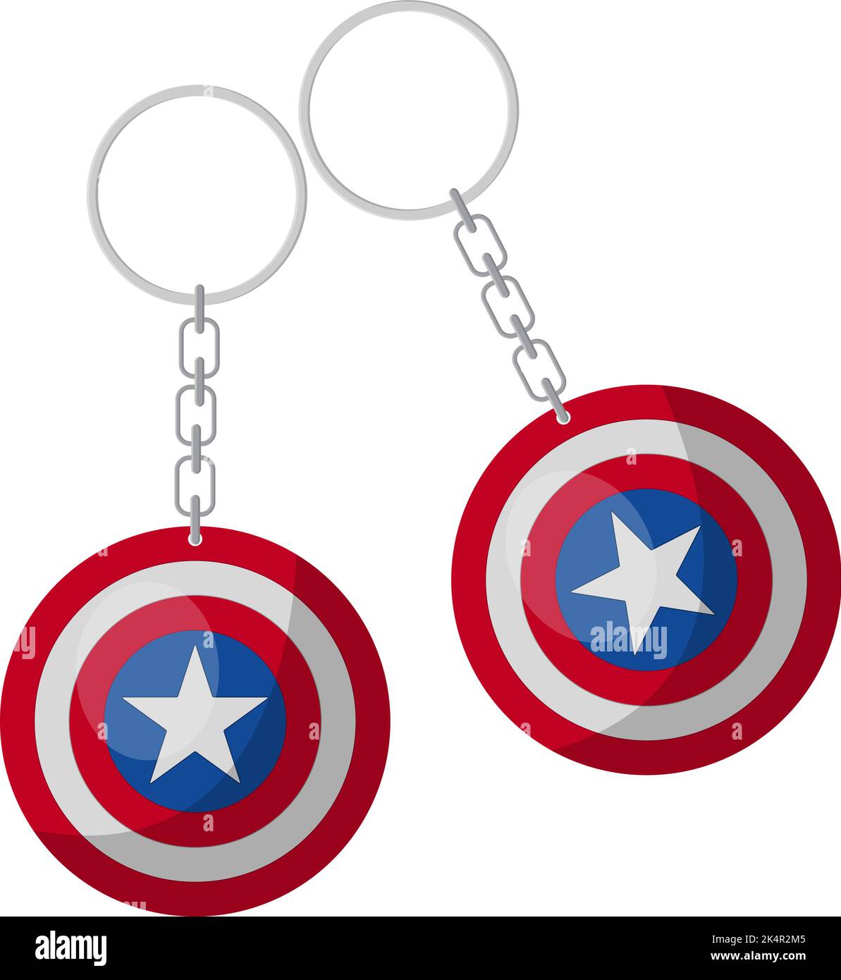 Superhero keychain, illustration, vector on a white background Stock ...