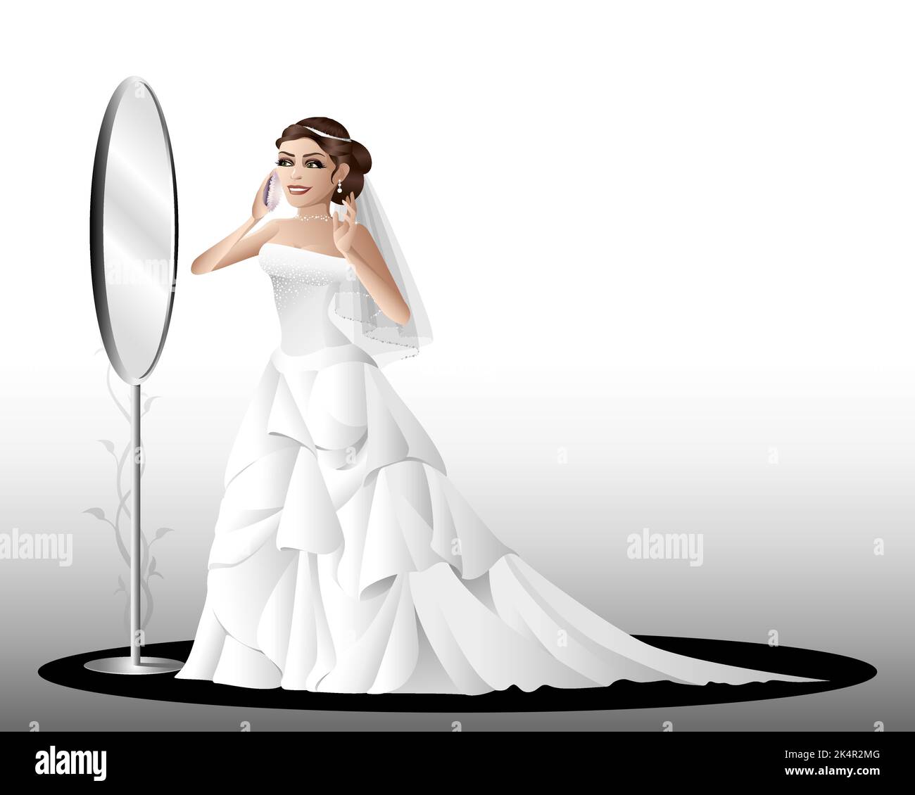 Bridal day makeup Stock Vector Images - Alamy