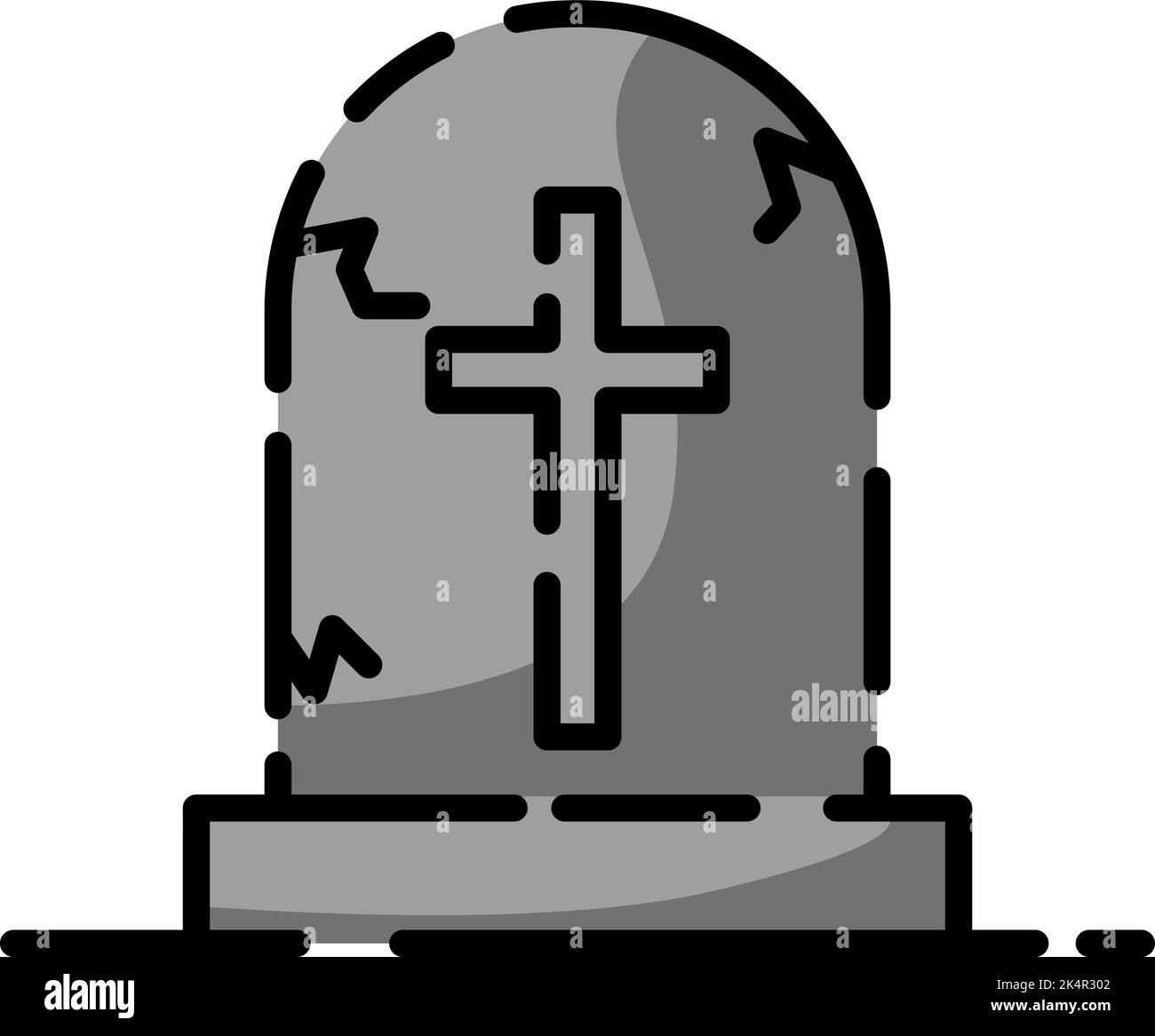 Halloween Grave Illustration Vector On A White Background Stock