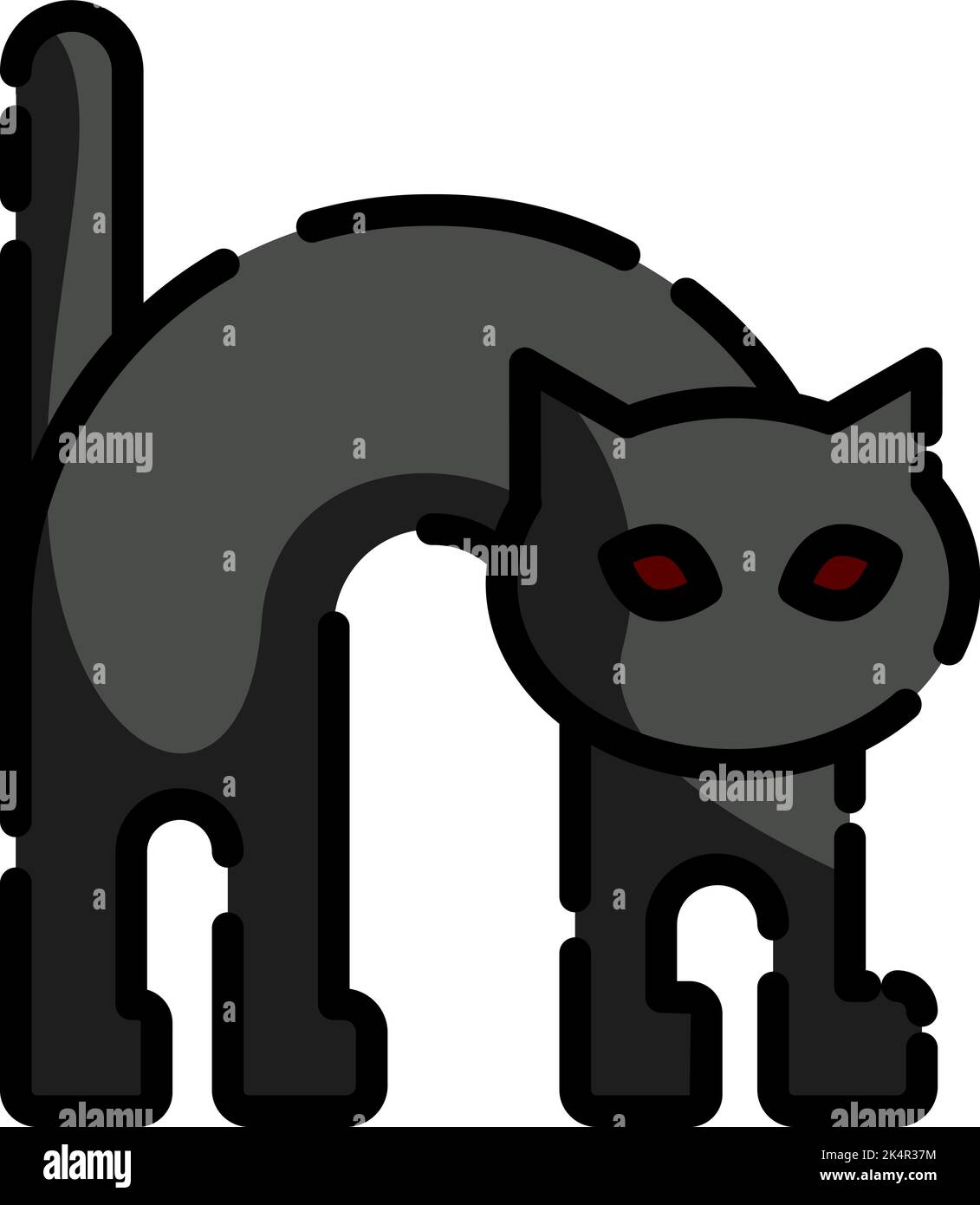 Cat moon vector design Stock Vector Images - Alamy