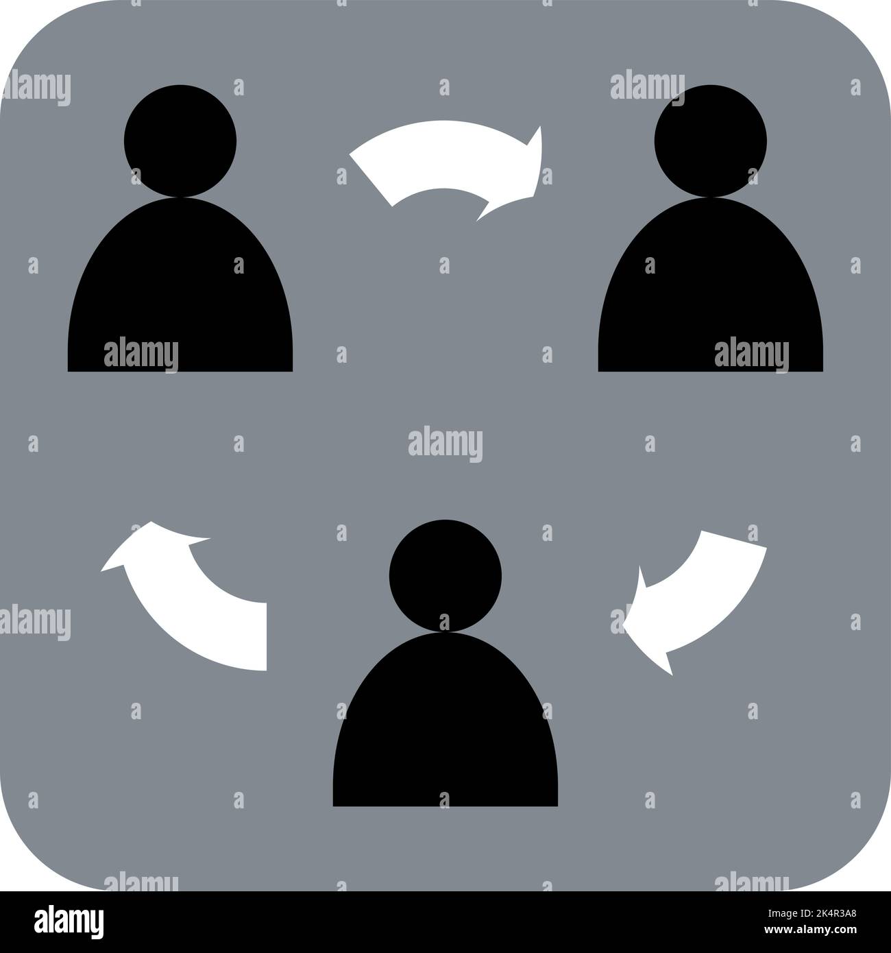 Management sharing, illustration, vector on a white background Stock ...