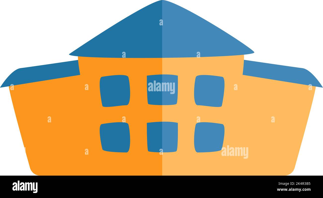 School building on town Stock Vector Images - Alamy