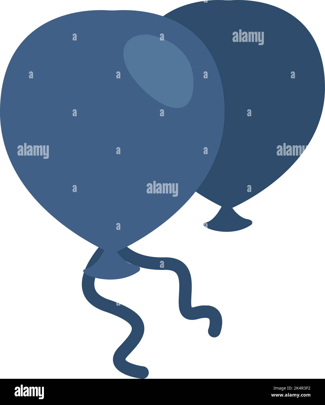 Blue balloons, illustration, vector on a white background Stock Vector ...