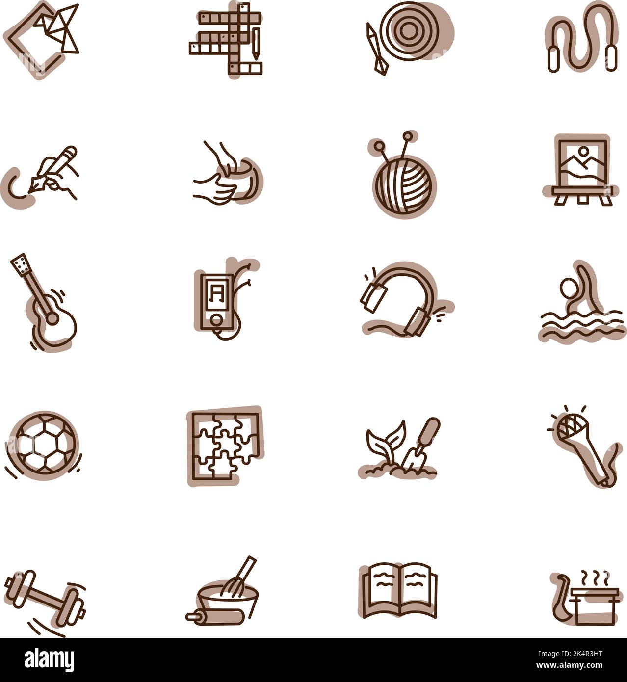 Woman hobbies illustration Stock Vector Images - Alamy